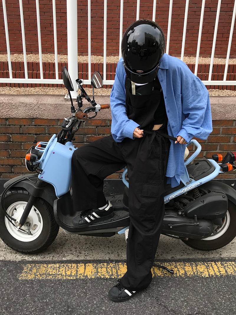 아케 MOMENT CHECK OVER SH (sora / navy)