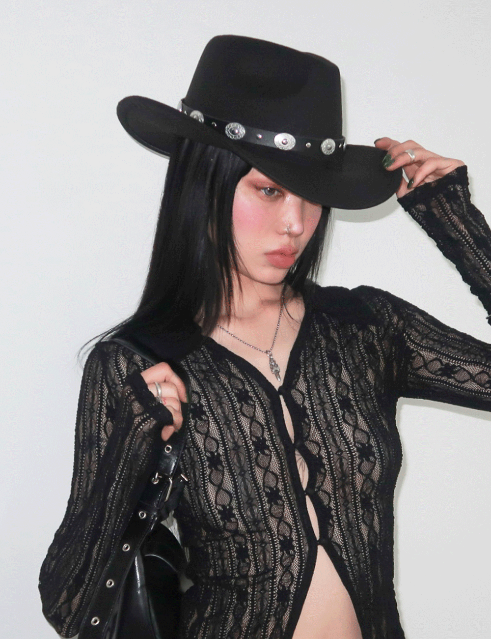 위위미유 COWGIRL CONCHO FELT HAT / 카우걸 콘초 펠트 모자