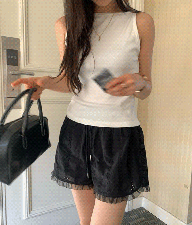 샵보애 wellrow 웰로우 보트넥 나시 탑 베이직 이너 tee (4col)