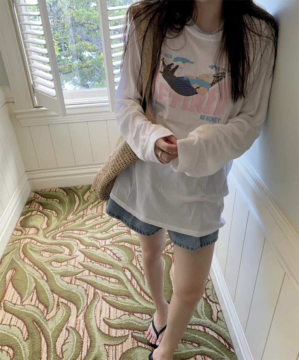 버나뎃 Pyt 그랜파 맨투맨 티셔츠 (2col) 프영띵 프리티영띵