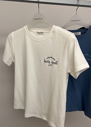 낫띵스페셜 [LAST ONE SALE 당일배송] 런던플랏 파스타 티셔츠(아이보리,차콜)