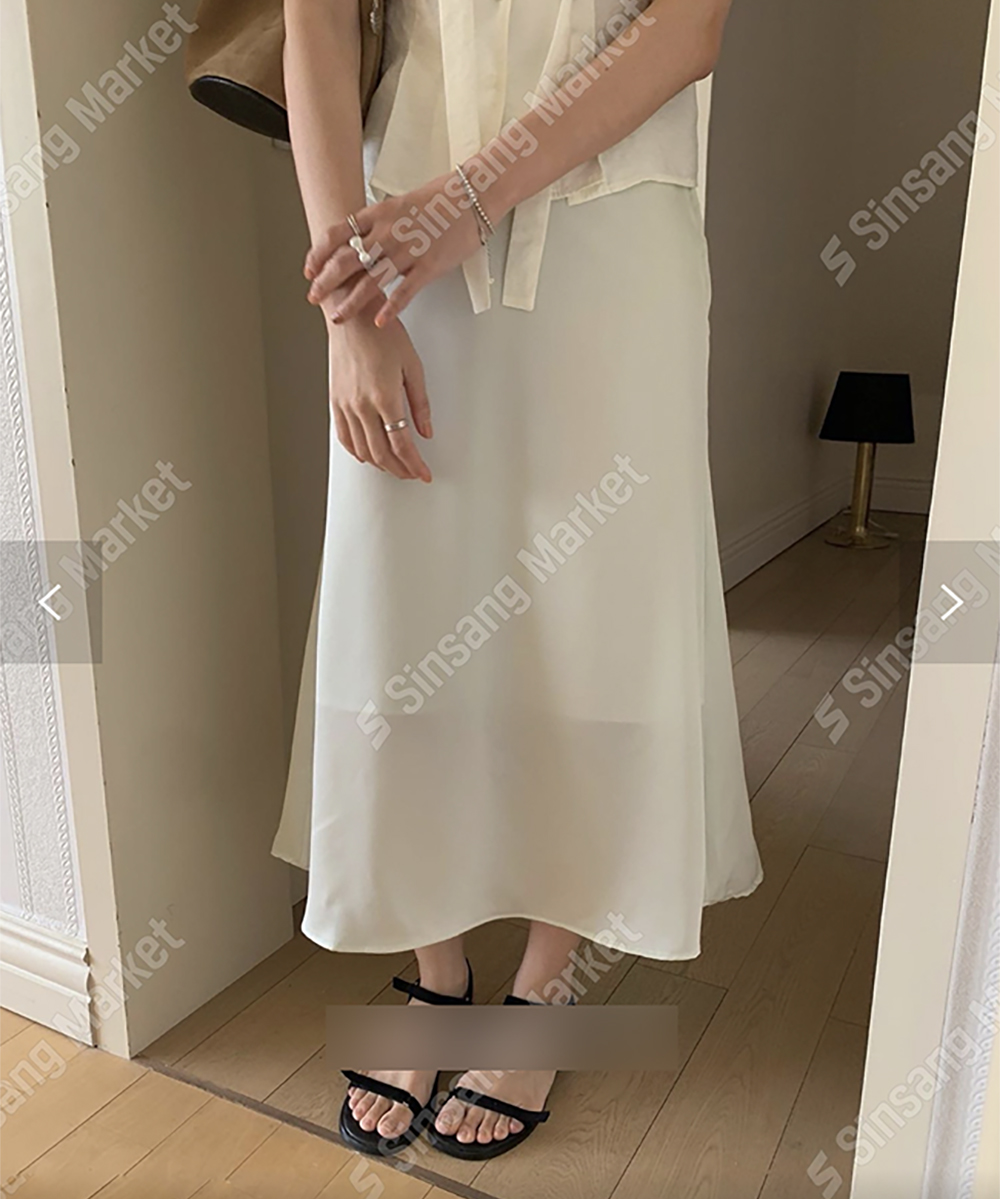 버나뎃 [당일 민트S]Pyt 샤틴 롱 스커트 (2col) 프영띵 프리티영띵