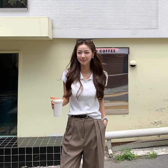 더무드 클럭 쿨링 카라 니트(NT)