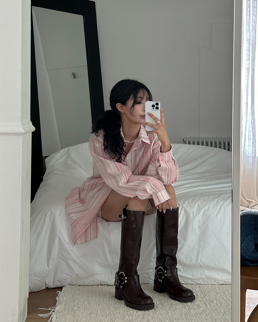 무드오프더데이 [시원한소재] 썸머 스트라이프 셔츠 (2COLOR)PK