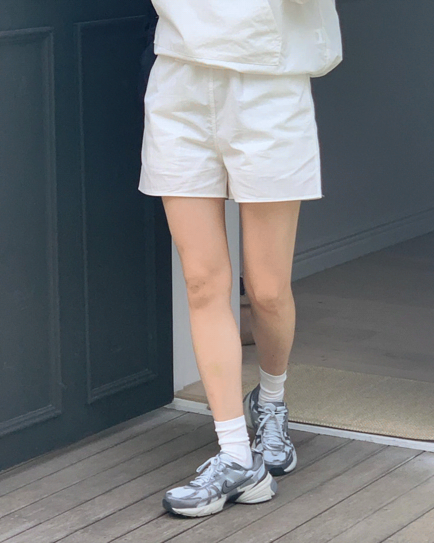 샵보애 verveine 버베인 밴딩 나일론 하프 팬츠 썸머 포켓 데일리 여름 쇼츠 반바지 pt (3col)