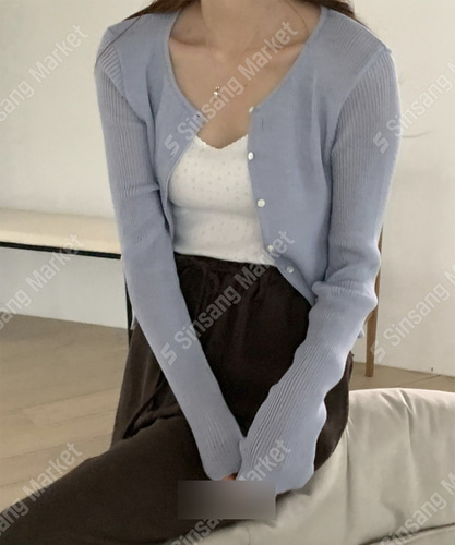 버나뎃 컴히얼 골지 린넨 가디건 (3col) comehere