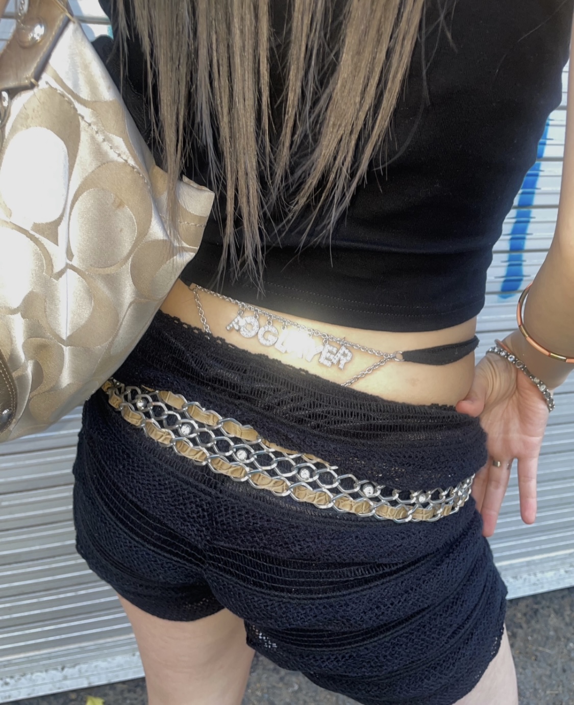 포그레이어 [FOG] lettering chain g-string