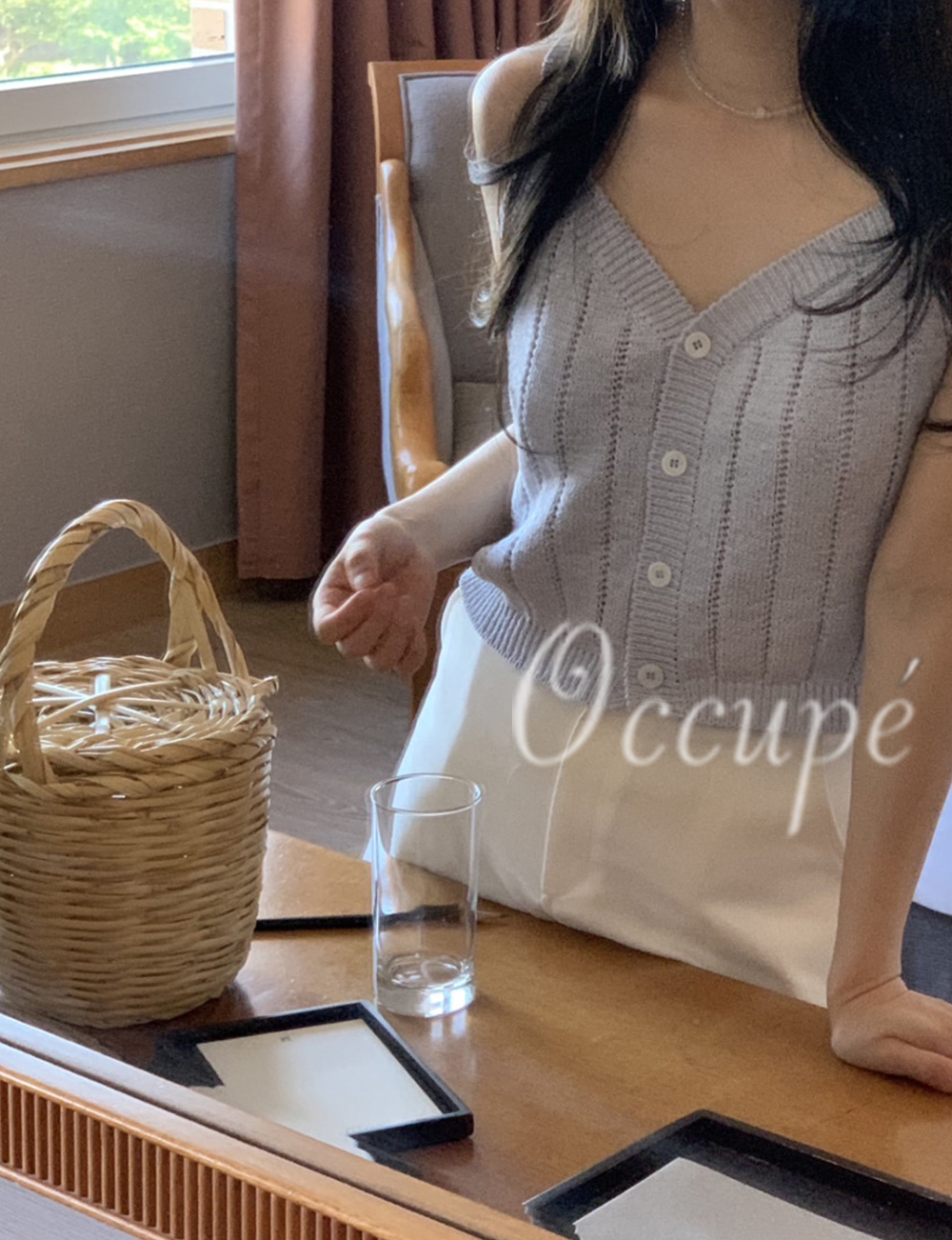 오큐페 미엘 미네 베스트 (4col) miel 니트탑 나시