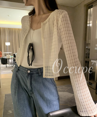 오큐페 포스터 이브 그물 가디건 (2col) poster 바캉스룩