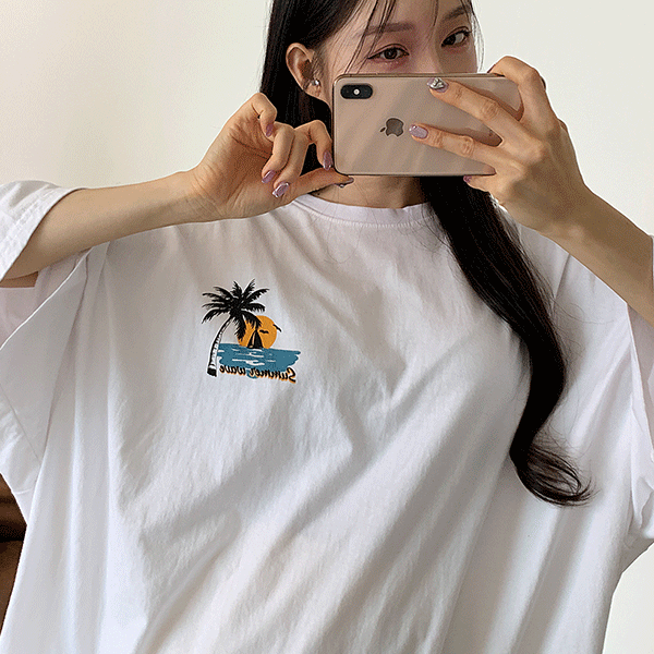 본지샵 [4XL,빅사이즈,남녀공용,오버핏,통통,88-99,힙한,스트릿] 알로하 피그먼트 박시핏 반팔 티셔츠 - T [무료배송]