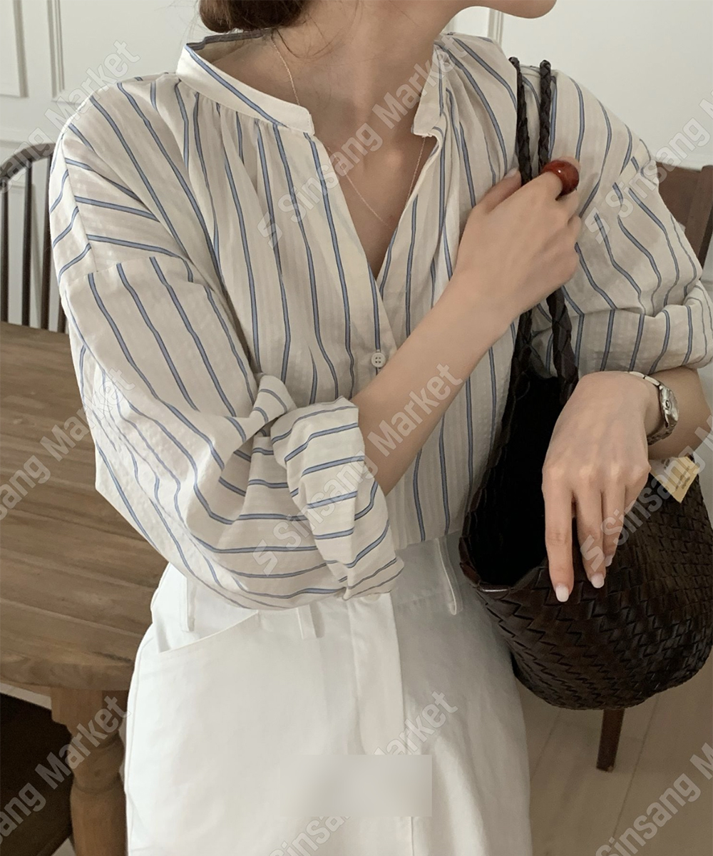 버나뎃 [당일 블랙]컴히얼 레이니 블라우스 (2col) comehere