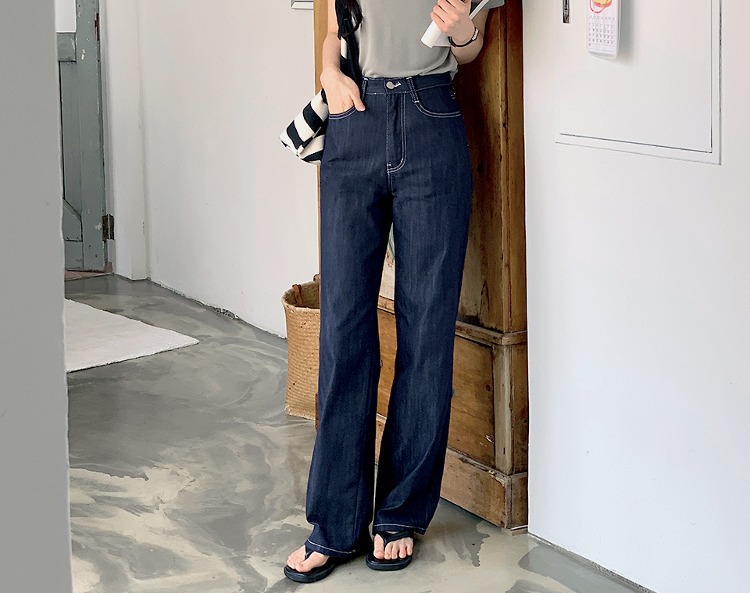 리리앤코 아이델르 코튼 린넨 스티치 와이드 팬츠팬츠신상 데님팬츠 빅사이즈팬츠 스티치데님 여성데님 롱와이드바지 빅사이즈하의 빅사이즈청바지 여름바지 여름팬츠 여름데님팬츠