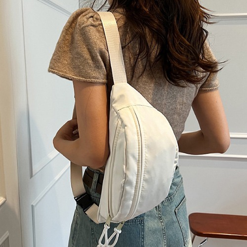 드레시백 포엘라 나일론 캐주얼 벨트 힙색 슬링백 웨이스트 남녀공용 미니 숄더 크로스백 남자 천가방 시밀러룩 대학생 데일리 버클 심플 가벼운 커플 가방