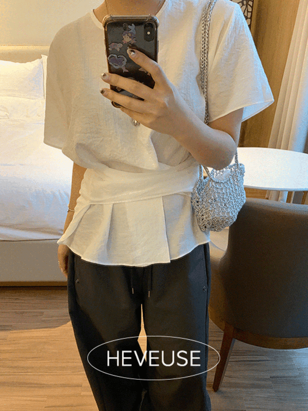 헤브즈 [🚀]런던 랩 블라우스 (2c) *MD PICK