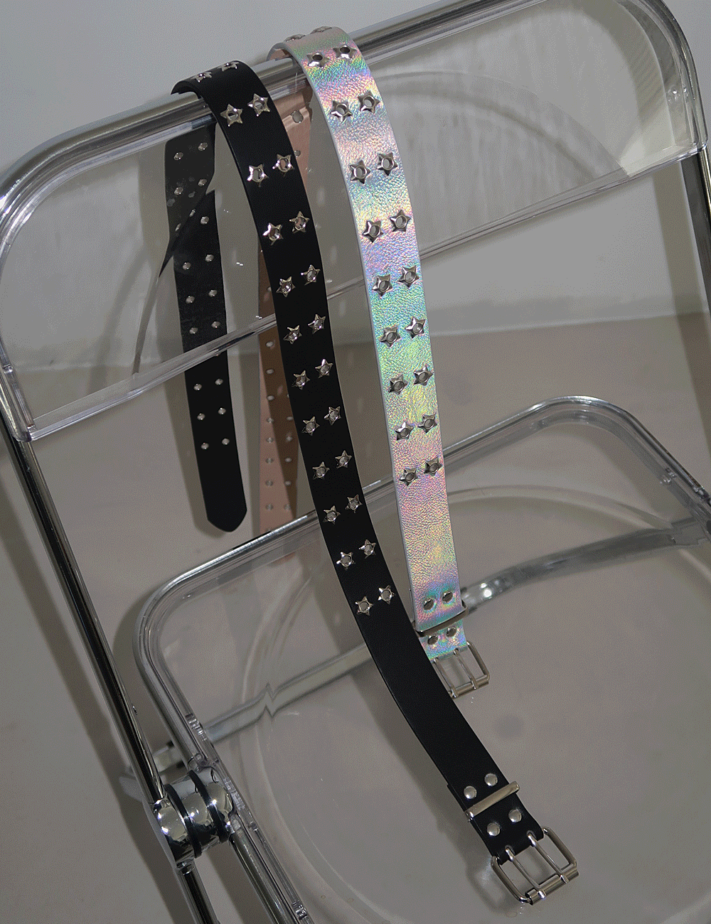 위위미유 STAR EYELET STUD BELT / 스타 아일렛 스터드 벨트