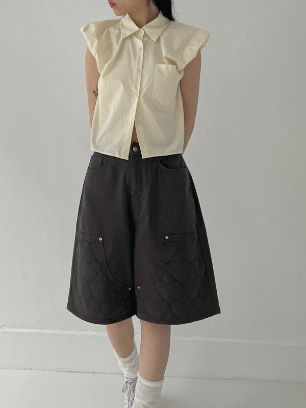 인챈트미 379 러브 리벳 버뮤다 팬츠 (2C)