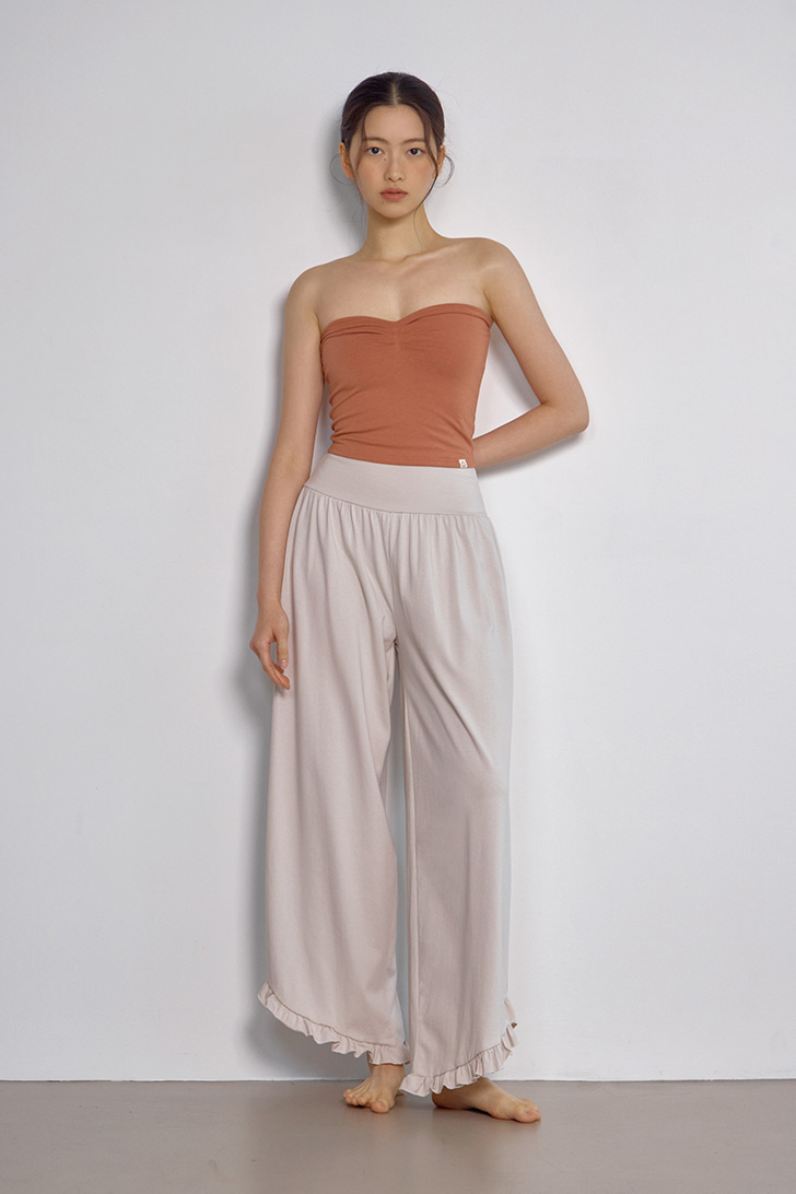 디야니 Floral Frill Pants (Coconut Cream)