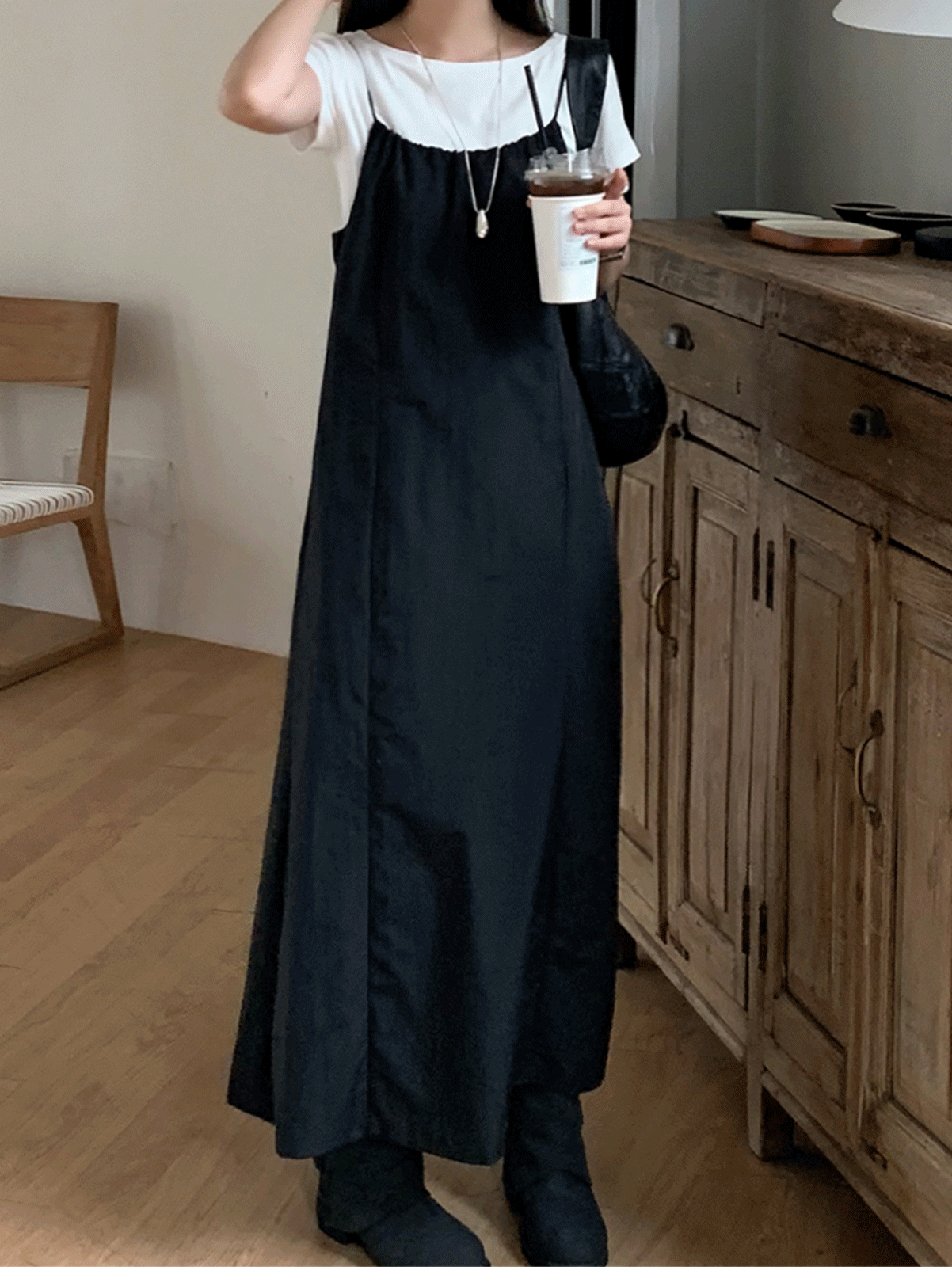 어리틀빗 may shirring long ops (2color)