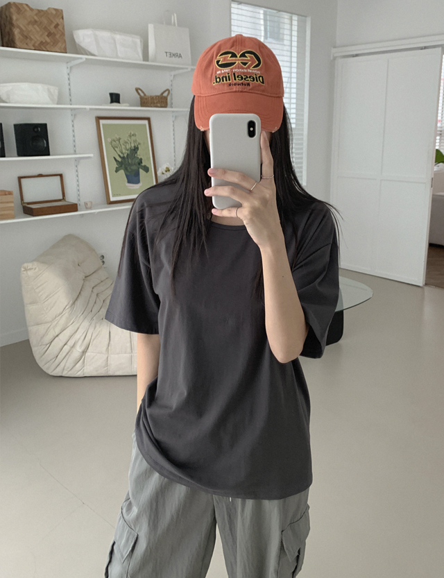 공구우먼 엔티니 U넥 스판 반팔 티셔츠 77303