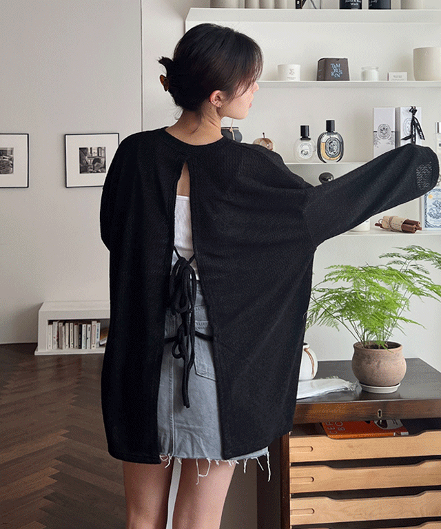 올핏클로젯 [4XL] 가을VER/반전트임 FW 시스루 리본 니트 4color