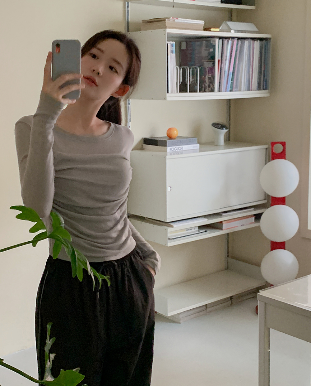 체리코코 셔링 울 티셔츠