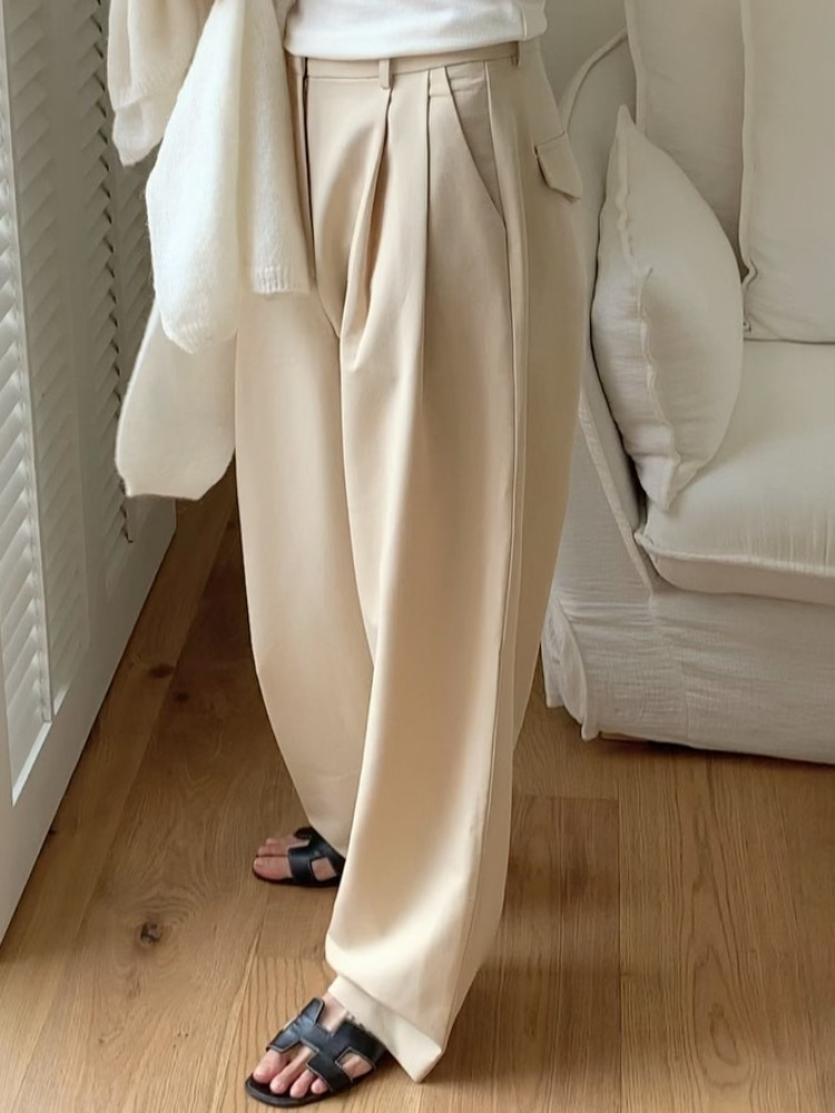 유이르무이 riette 리에뜨 바론 핀턱 와이드 슬랙스 2color