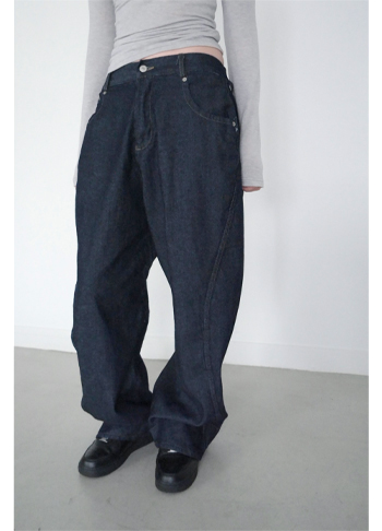에프터먼데이 curve engineer denim pants (2c)