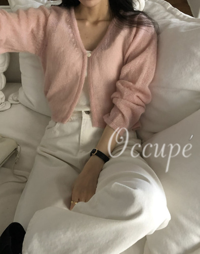 오큐페 [당일발송]컴히얼 래빗 가디건 (3col) comehere 모헤어가디건