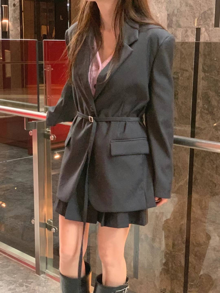 샵보애 formal 포멀 벨트 박시 자켓 jk (2col)