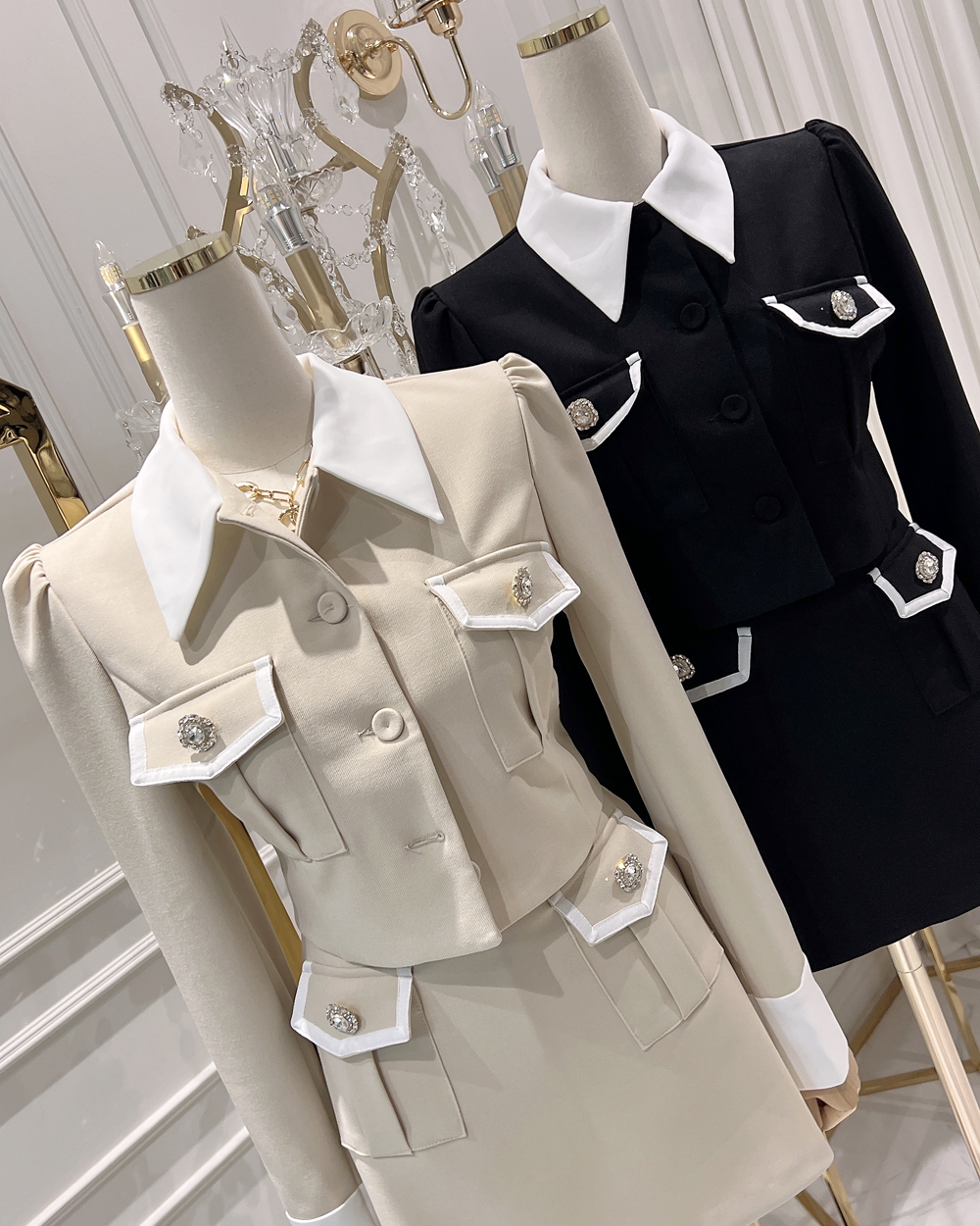 유인미 페리스 로즈 투피스 SET - [ 2color ]