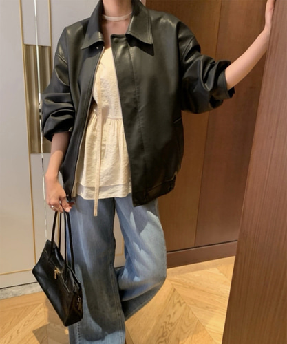 버나뎃 포스터 베이직 레더 자켓 (2col) poster