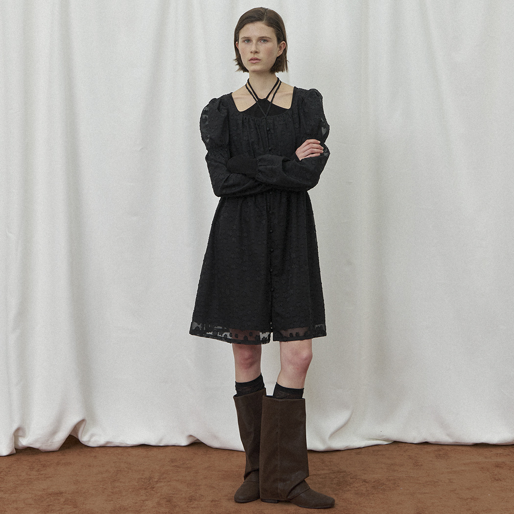 아틀리에나인 (OP-6222)ADELA PUFF LATED DRESS