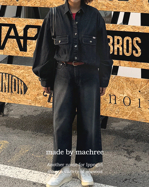 이쁜걸 IPP#40 뉴트로 클래식 데님 셔츠자켓(흑청)