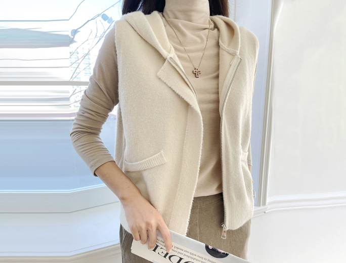 루시다 L24CF-MK5845/[울20%]사미라 니트 조끼