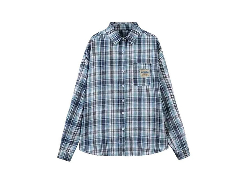 유유존 너드미 뿜뿜 스트림셔츠 체크 스카이 데일리 캐주얼 가을 체크무늬 카라 봄 긴팔 꾸안꾸 남방 레이어드 유니크 기본템