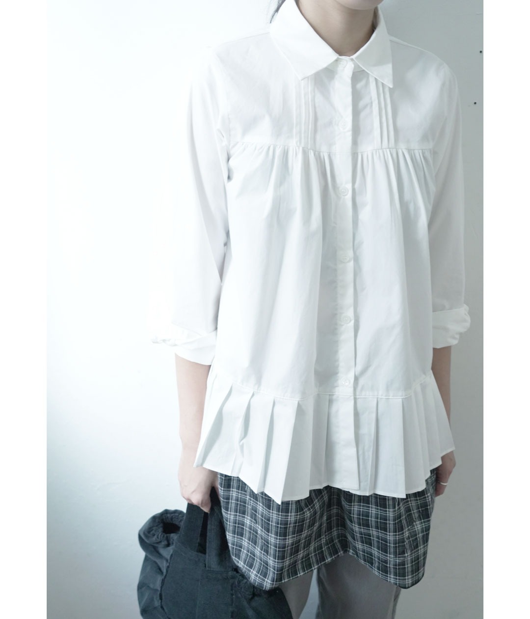 피에브레 pure frill long sleeve shirts (2c)