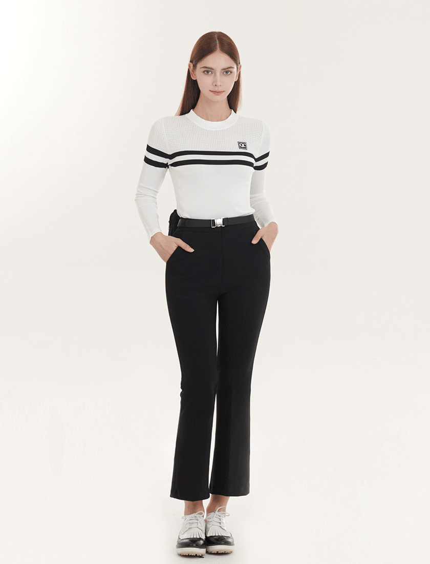 큐씨플레이 NEW F/W 가을 하이웨스트 허리밴딩 스판 부츠컷 팬츠 -2COLOR, S/M/L-