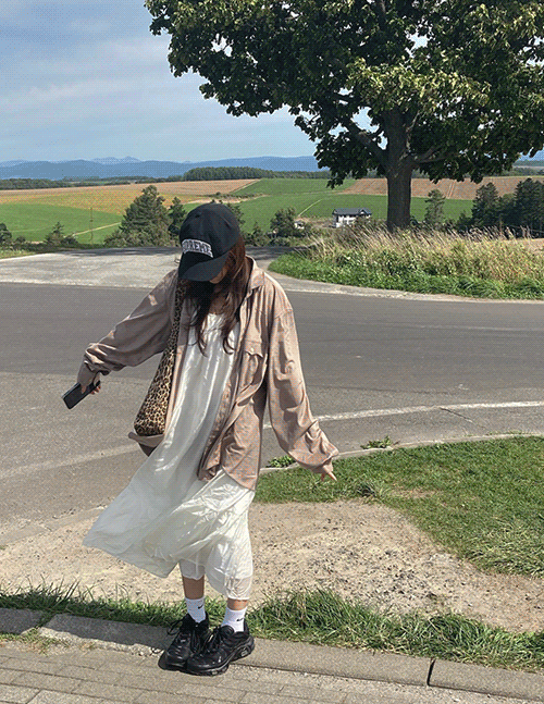 온고 멀린 스웨이드 셔츠