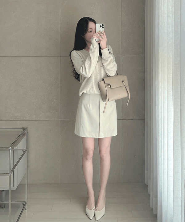 미무드 [벨트set]포유 미니 스커트sk (3color)[가을/출근룩/하객룩/데일리/여리핏]