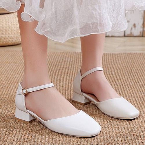 드레시백 알리시아 메리제인 구두 통굽 빈티지 로맨틱 데일리 가벼운 발목 스트랩 봄 가을 펌프스 신발 로우힐 직장인 출근룩 간절기룩 코디 키높이 슈즈 35cm