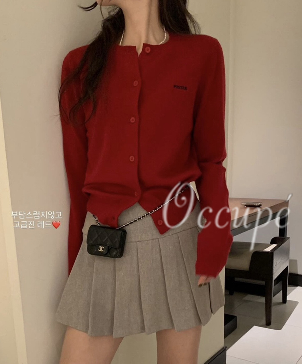 오큐페 포스터 미유 울 가디건 (5col) poster 니트가디건