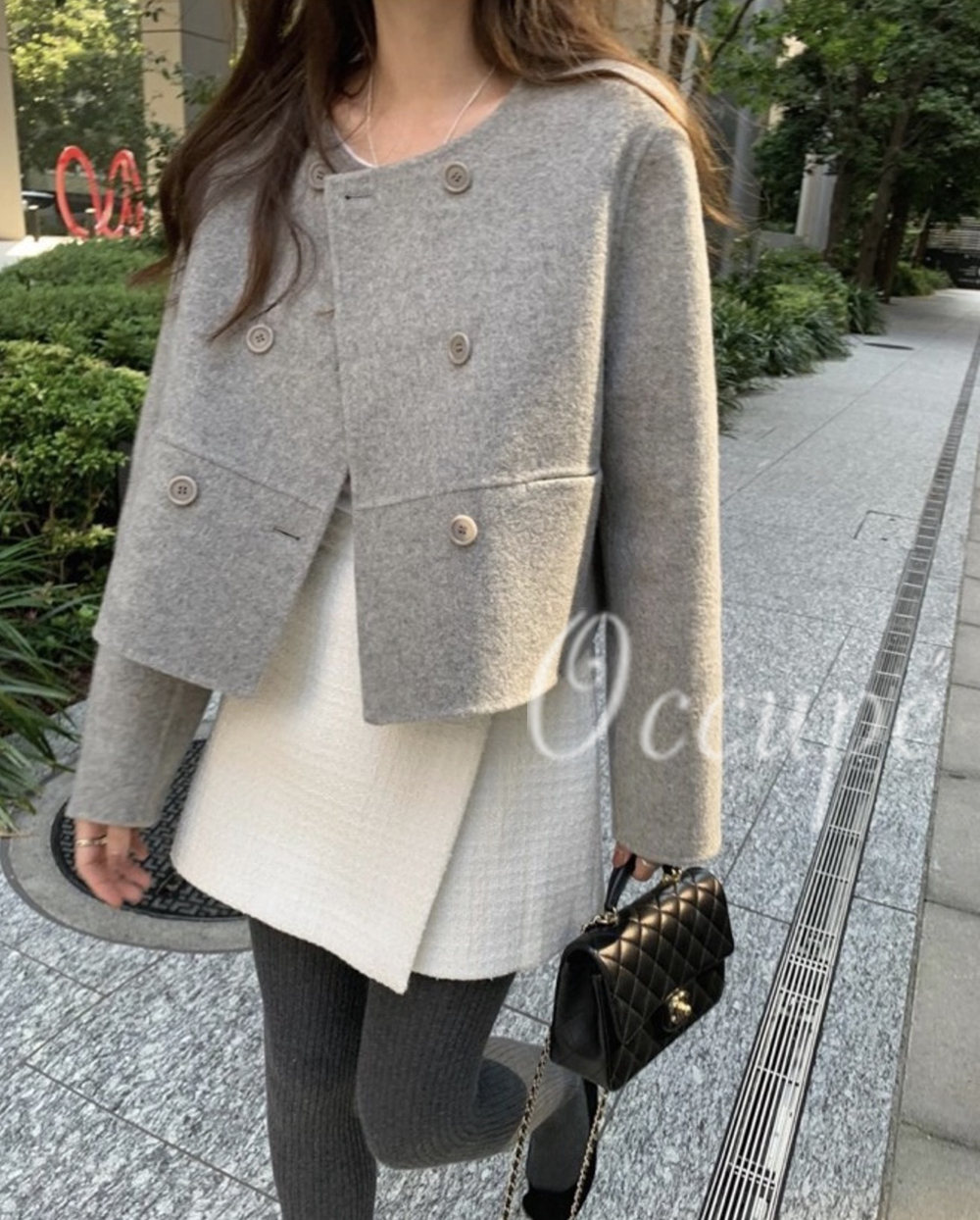 오큐페 [당일발송]pyt 프리티영띵 미니 숏 더블 핸드메이드 코트 (2col) 프영띵