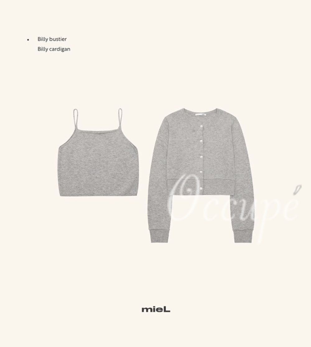 오큐페 [당일발송]미엘 빌리 캐시미어 뷔스티에 (4col) miel 니트뷔스티에