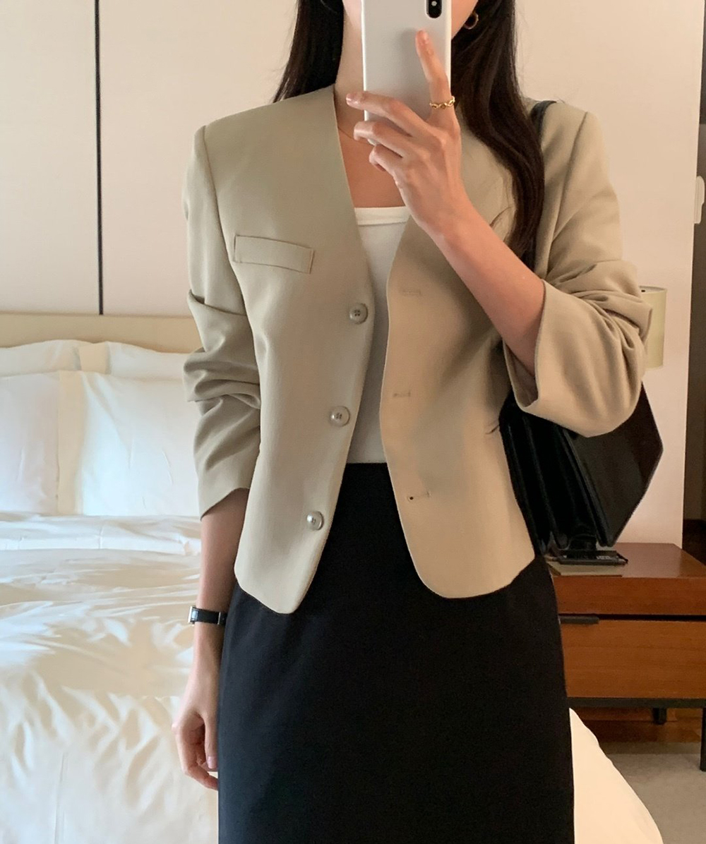 버나뎃 플러터 르베 노카라 자켓 (2col) flutter