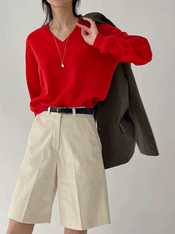 인챈트미 [MD PICK] 도큐 울 브이넥 니트 (4C)