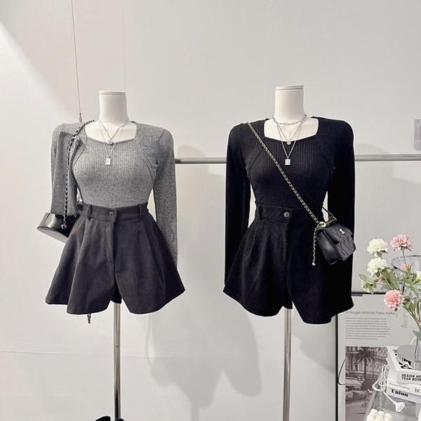 이프유마인 페미닌허얇골넓 가을 머기 합포 골덴 코듀로이 밴딩 하이웨스트 로우웨스트 핀턱 A라인 플레어 훌 와이드 반바지 숏팬츠 4color