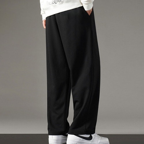 드레시백 제이든 기모 슬랙스 팬츠 밴딩 와이드 빅사이즈 일자 긴바지 남녀공용 커플룩 가을 겨울 짐웨어 츄리닝 운동복 바지 시밀러룩 코디 남자 트레이닝복