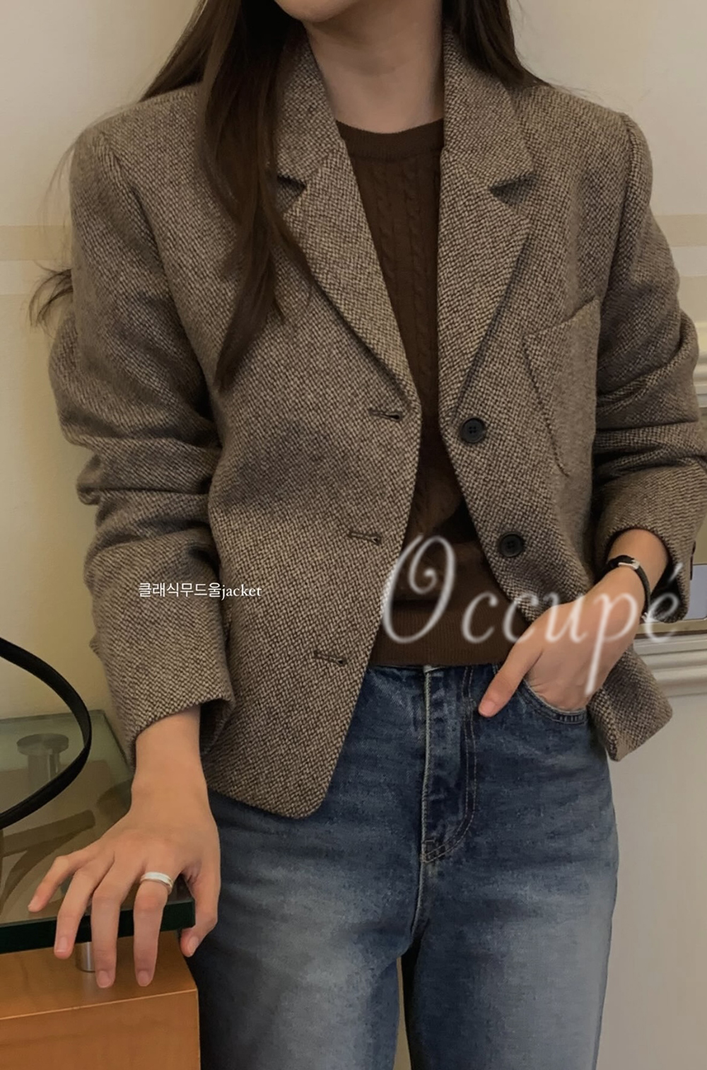 오큐페 플러터 클래식 무드 울 자켓 (2col) flutter