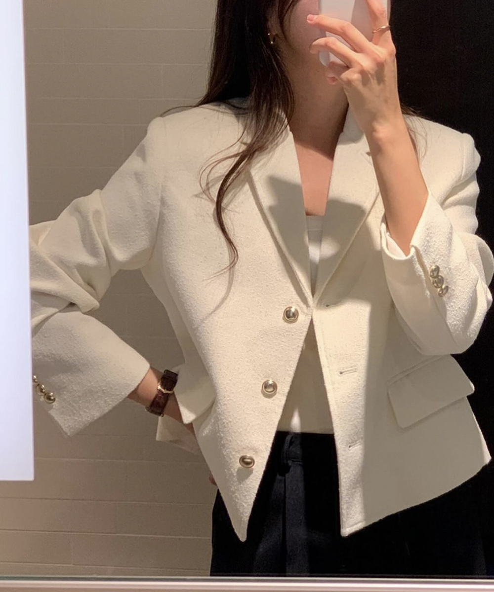 버나뎃 이너프 플럼 트위드 자켓 (2col) inouf