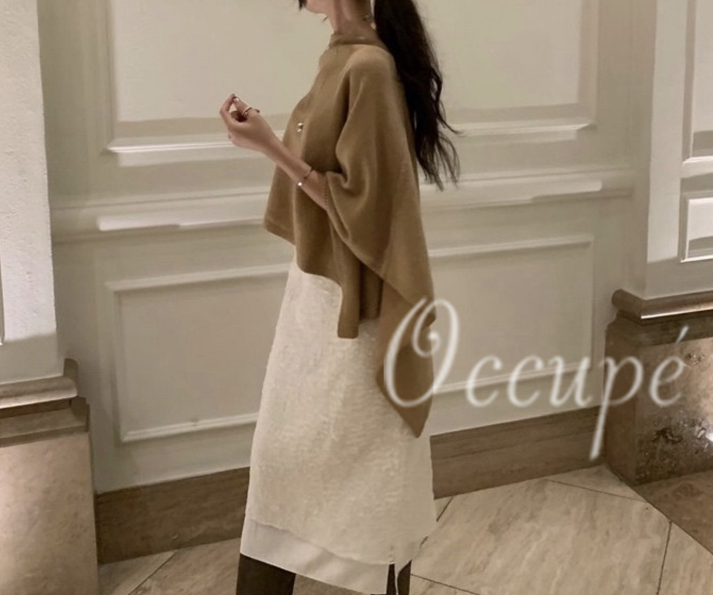 오큐페 [당일발송]포스터 갤러리 숄 니트 (2col) poster 케이프니트